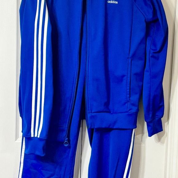 adidas | Pants | Adidas Royal Blue Tracksuit With White Accents | Poshmark